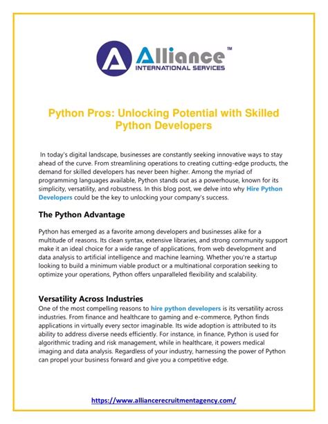 Ppt Python Pros Unlocking Potential With Skilled Python Developers