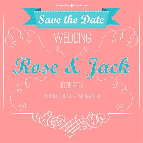 장식용 청첩장 무료 벡터