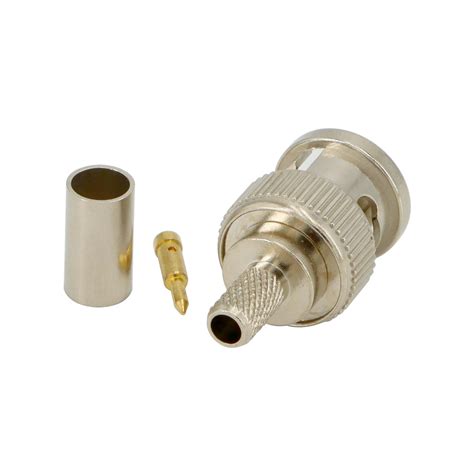 50 Ohm Bnc Male Crimp Connector Bnc Q9 Connector For Rg58 Rg142 Rg400 Lmr195 Ksr195 3d Fb Cable