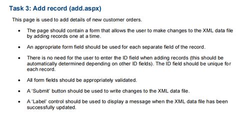 Solved Task 3 Add Record Addaspx This Page Is Used To