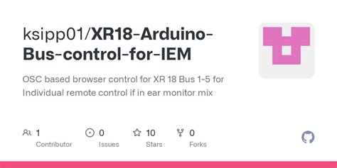 Github Ksipp01xr18 Arduino Bus Control For Iem Osc Based Browser Control For Xr 18 Bus 1 5