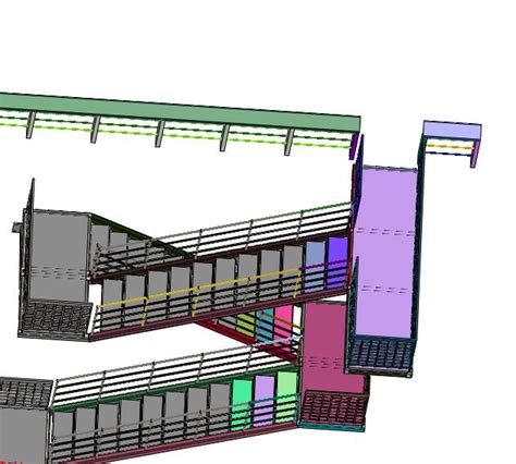 宾馆室内户外搭建钢结构消防楼梯 Step 模型图纸下载 懒石网