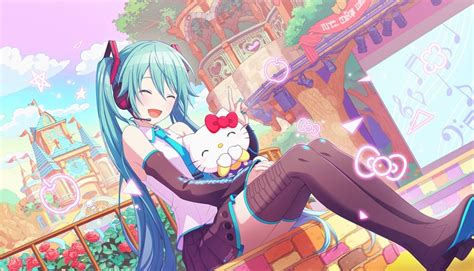 Hatsune Miku And Hello Kitty Vocaloid And 3 More Drawn By Colorful