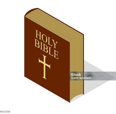 성경 3d 등각투영 책 벡터 삽화 흰색에 고립 경전에 대한 스톡 벡터 아트 및 기타 이미지 경전 골동품 교육 Istock