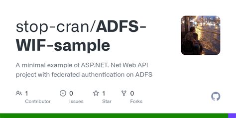 github stop cran adfs wif sample a minimal example of asp net web api project with