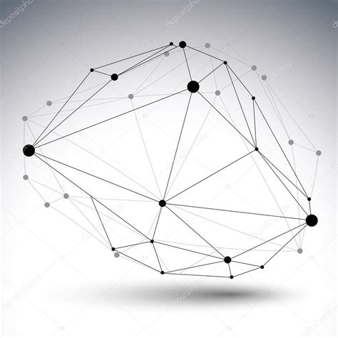 3d Mesh Modern Stylish Abstract Design Wireframe Structure Isola Stock Vector Image By ©ostapius