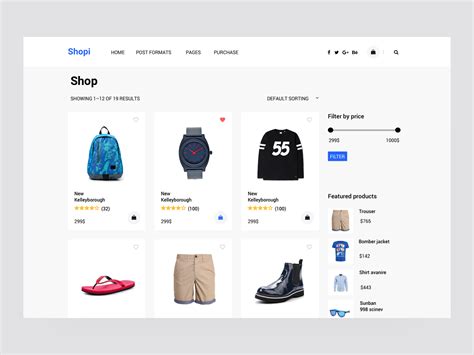 Shop Website UI By Sreerag Nath On Dribbble