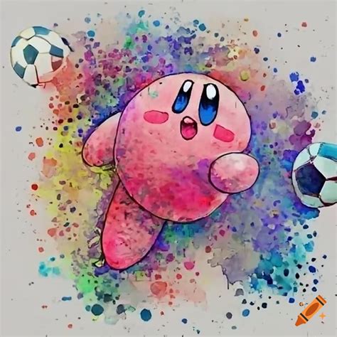 Kirby Playing Football