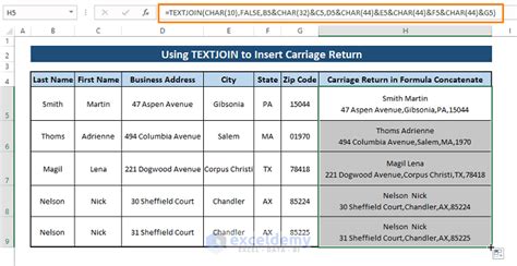 Carriage Return In Excel Formula To Concatenate 6 Examples