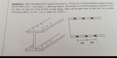 solved question 2 select the lightest w10 section a36