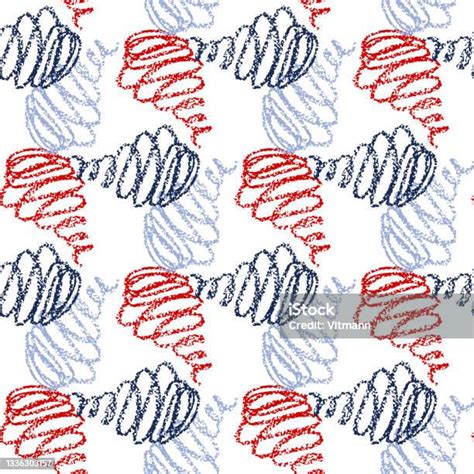 브러시 스트라이프와 필기로 매끄러운 패턴을 벡터 흰색 배경에 파란색 빨간색 손으로 그린 그레인지 필기체 질감 잉크 편지 쓰기 요소 천 벽지에 대한 반복 인쇄 0명에 대한