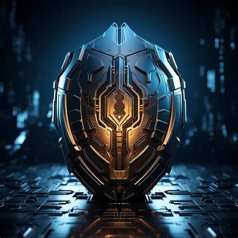 Premium Photo An Abstract Image Of A Shield On A Dark Background