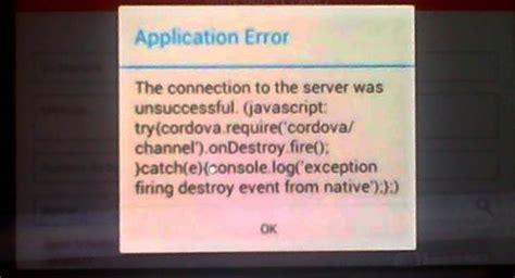 Cordova Application Error On Android Phonegap Stack Overflow