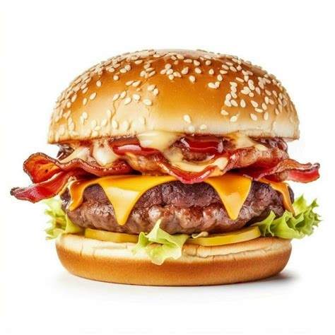 Juicy Burger Big Juicy Burger With Bacon And Melted 30658863 Stock