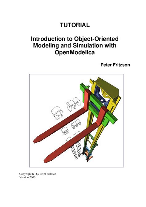 Tutorial Introduction To Object Oriented Modeling And Simulation With Openmodelica