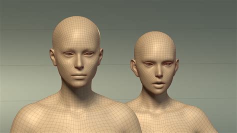 Artstation 12 Type Topology Female Basemesh Game Ready With Uv