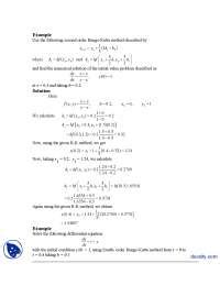Example Of Runge Kutta Method Numerical Analysis Lecture Handouts