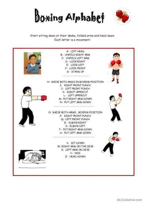 50 Boxing English Esl Worksheets Pdf And Doc