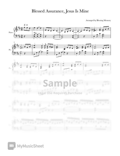 P P Knapp Blessed Assurance Jesus Is Mine Piano Cover 악보 By