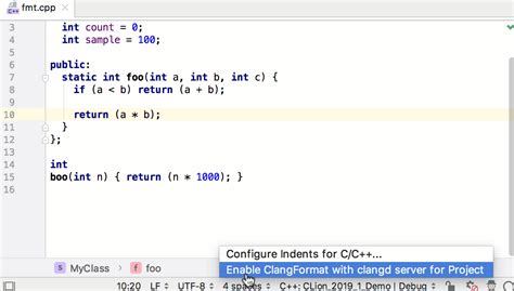 Smart Editor With Code Styles And Completion Features Clion