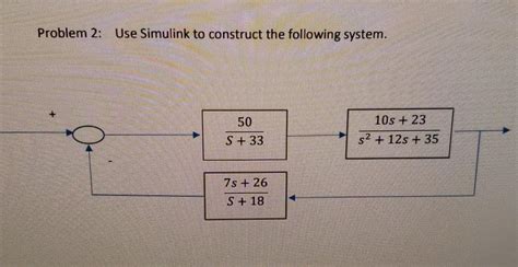 Solved E Use Simulink To Construct The Following System 10s