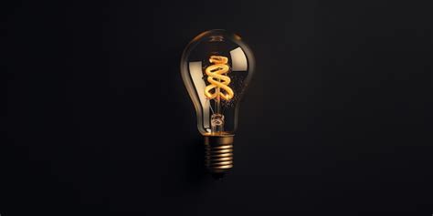 Premium Ai Image A Light Bulb With Spiral Filament