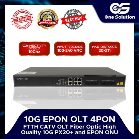 10g Epon Olt 4pon Ports Ftth Catv Olt Fiber Optic High Quality 10g Px20