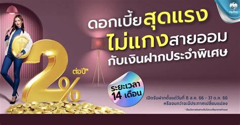 ดอกเบี้ยสุดแรง เปิดบัญชีเงินฝากประจำพิเศษ ระยะเวลา 14 เดือน อัตรา