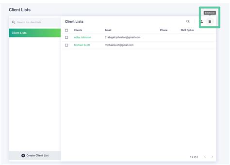 Delete A Client List Help Center