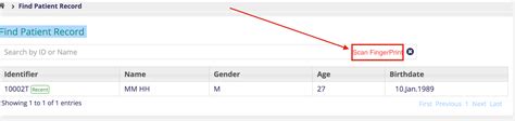 how can i add an icon to the find patient widget development