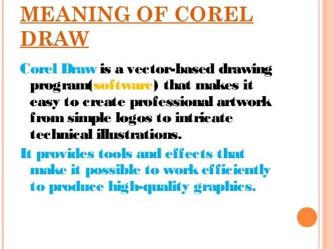 Introduction To Corel Draw