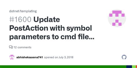 Update Postaction With Symbol Parameters To Cmd File Arguments · Issue