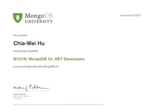 Mongodbcertificate Pdf Web Development Internet