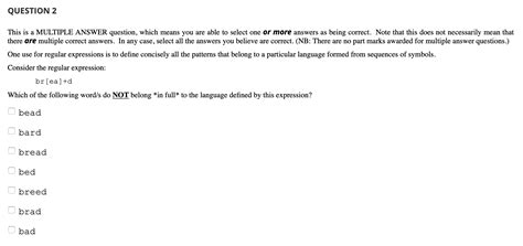 Solved QUESTION This Is A MULTIPLE ANSWER Question Which Chegg