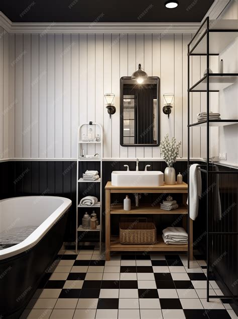 현대적인 스타일의 인공 지능이 생성된 작은 욕실 Ai 생성 이미지