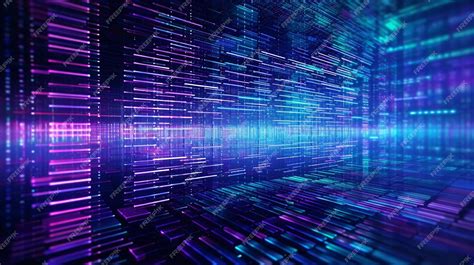 Premium Ai Image Data Flow Animation Technology Blocks Of Abstract