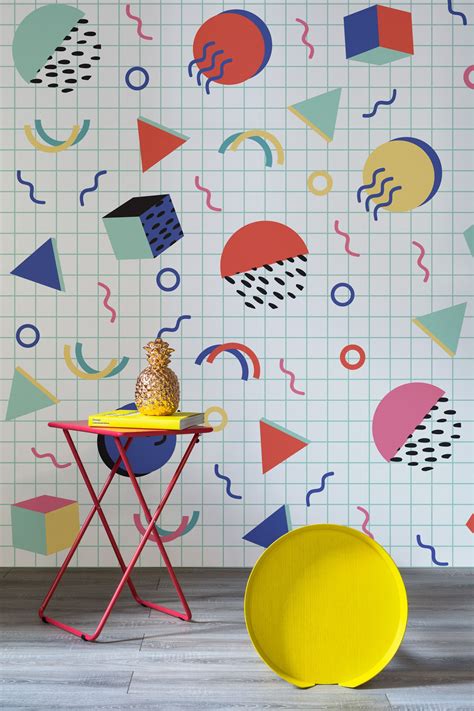 Take On The Memphis Movement With These Punchy Wallpaper Designs