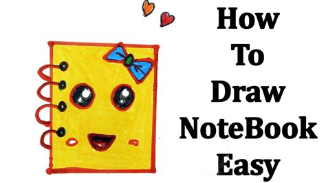 How To Draw A Cute Notebook YouTube