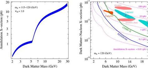 Left Panel The Annihilation Cross Section Between The Bosonic Dark Download Scientific