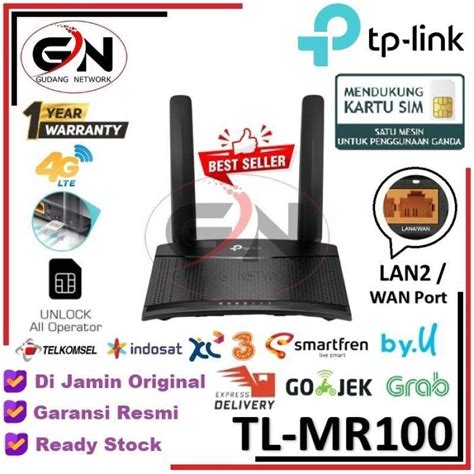 Promo Tp Link Tl Mr100 300Mbps Wireless N 3G 4G Lte Router Modem Sim Card Diskon 10 Di Seller