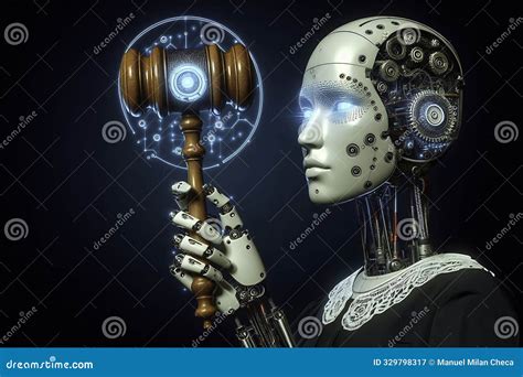 A Conceptual Representation Of The Future Of Law With Artificial Intelligence Showcasing A