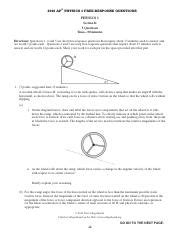 Unit FRQ Practice AP Pdf PHYSICS Section II Questions Time Minutes Directions