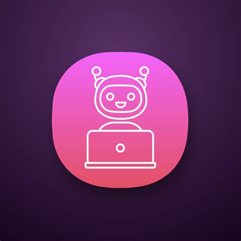 Chatbot App Icon Chat Bot Artificial Conversational Entity Virtual Assistant Artificial