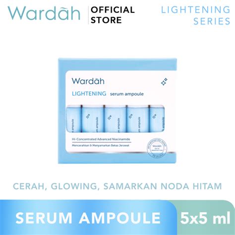 Wardah Lightening Serum Ampoule 5x5 Ml Serum Dengan 10x Advanced