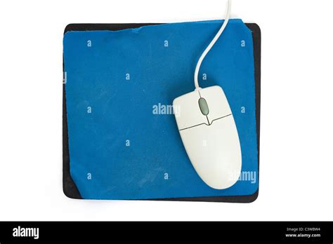 Computer Mouse And Old Mouse Pad Close Up Stock Photo Alamy