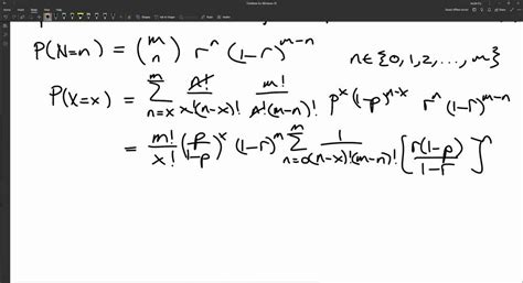suppose that conditional on n x has a binomial distribution with n
