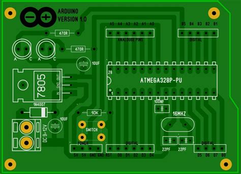 Arduino uno чертеж платы фото