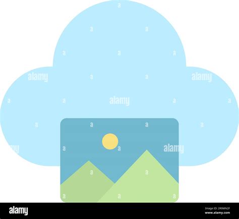 Images On Cloud Icon Vector Image Suitable For Mobile Application Web Application And Print