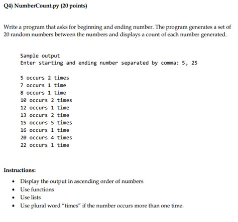 Solved Q4 Numbercountpy 20 Points Write A Program That