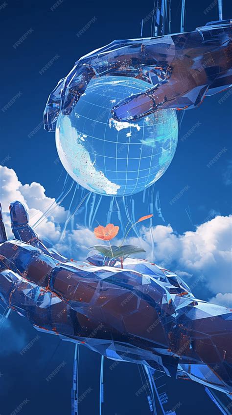 Premium Photo Coding Meets Virtual Reality Digital Planet Manipulated